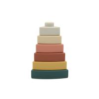 China FDA Silicone Educational Baby Stacking Blocks BPA Free 100% Food Grade for sale