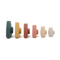 China FDA Silicone Educational Baby Stacking Blocks BPA Free 100% Food Grade for sale