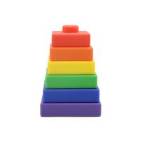 China OEM Baby Square Silicone Stacking Toys EN71 Certified For Fun for sale