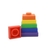 China OEM Baby Square Silicone Stacking Toys EN71 Certified For Fun for sale