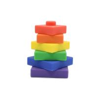 China OEM Baby Square Silicone Stacking Toys EN71 Certified For Fun for sale