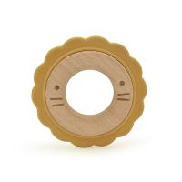 China 8cm BPA Free Wooden Teething Rattle LFGB For Babies for sale