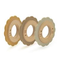 China 8cm BPA Free Wooden Teething Rattle LFGB For Babies for sale
