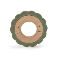 China CPSIA  Nuby Natural Wood Silicone Teether Ring FSC Customized for sale