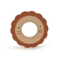 China CPSIA  Nuby Natural Wood Silicone Teether Ring FSC Customized for sale