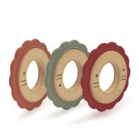 China CPSIA  Nuby Natural Wood Silicone Teether Ring FSC Customized for sale