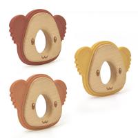 China Sensory Chew Wooden Silicone Teether Natural Organic Beech EN71 for sale