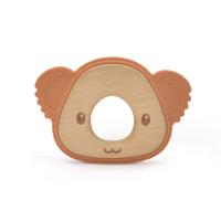 China Sensory Chew Wooden Silicone Teether Natural Organic Beech EN71 for sale