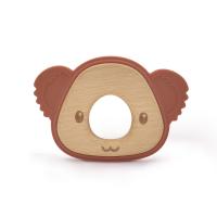 China Sensory Chew Wooden Silicone Teether Natural Organic Beech EN71 for sale