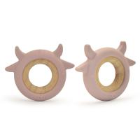 China Food Grade Silicone Beads Beech Wood Teether Phthalate Free for sale