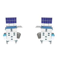 China Hospital 1080mm Medical Anesthesia Cart With Storage Box Blue for sale