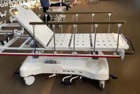 China Steel Black Hospital Deluxe Stretcher Cart Removable with Four Casters for sale