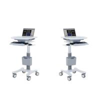 China Aluminum Rolling Computer Cart Medical All In One With Table Height 80-120cm for sale