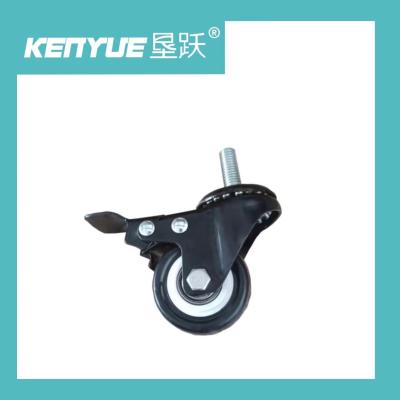 China Medical Hospital  2 Inch Casters Black With Brake TPR Special For Hospital Accessories for sale