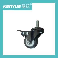 China Medical Hospital  2 Inch Casters Black With Brake TPR Special For Hospital Accessories for sale
