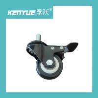 China Medical Hospital  2 Inch Casters Black With Brake TPR Special For Hospital Accessories for sale