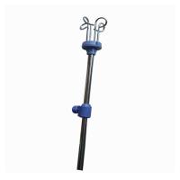China Hospital Bed Infusion Stand Plastic Metal Material Blue Color for sale