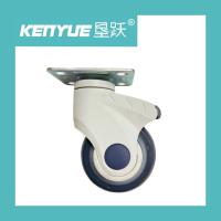 China White And Black Hospital Special 4 Inch Universal Wheel With Brake Swivel for sale