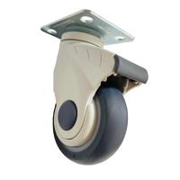 China White And Black Hospital Special 4 Inch Universal Wheel With Brake Swivel for sale