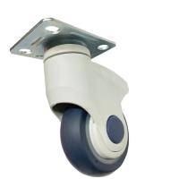 China White And Black Hospital Special 4 Inch Universal Wheel With Brake Swivel for sale