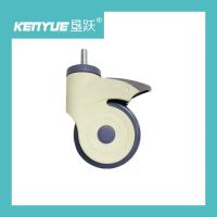 China 4 Inch Universal Wheel Hospital Medical Casters With Brake Creamy-White for sale