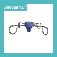 China Hospital Infusion Pole Hook Blue And White Metal Plastic Material for sale