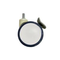 China Medical Caster Wheel Threaded Stem Brake Silent Caster Wheels For Hospital Beds for sale