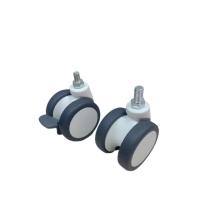 China Threaded Stem Swivel Dual 3 Inch Universal 65MM Medical Cart Casters for sale