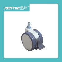 China PU Medical Caster Wheels For Hospital Furniture Central Locking Easy Operation for sale