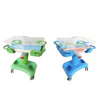 China Three Colors Plastic Material Hospital Crib Can Be Raised And Lowered for sale