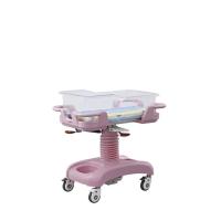 China Pink Plastic Hospital Baby Crib For Easy Cleaning And Updating for sale