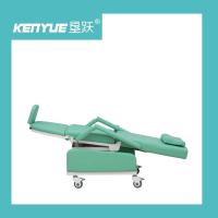 China Hospital Painted Steel PVC Leather Green Hemodialysis Chair Manual for sale