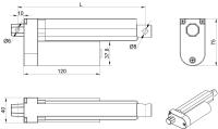 China Hospital Special Motor White For Medical Equipment Linear Actuator for sale