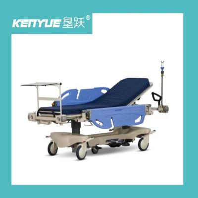 China Long Life Hospital Patient Emergency Stretcher Trolley Blue Color for sale