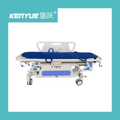 China Hospital Manual Crank Ambulance Stretcher Trolley To Patient Transport for sale