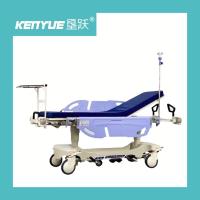 China Hospital Medical Emergency Patient Cart With Hydraulic Control Panel for sale