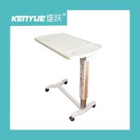 China Dinning Hospital Bed Tray Table Metal Gas Spring Hospital Overbed Table for sale