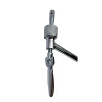 China PU Metal Iron Silver Single Curved Leg Rest Delivery Table Parts for sale
