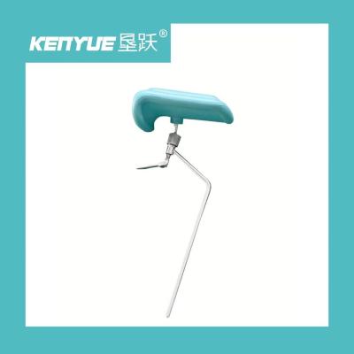 China Green Luxury Stainless Steel Leg Rest For Hospital Delivery Bed for sale