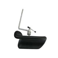 China Black PU Metal Stainless Steel Obstetric Leg Holder For Hospital Beds for sale