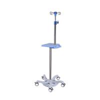 China Blue Mobile Infusion Stand Stainless Steel With Wheels Removable for sale