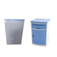 China ABS Movable Hospital Bedside Table Medical Drawers Cabinet With Four Castors for sale