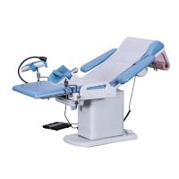 China Blue multi-function adjustable PU material maternity bed obstetric supplies for sale