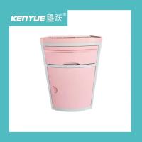 China Pink 143X130mm patient ABS bedside table dedicated for hospital bed for sale