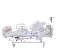 China Three Function Electric Special Hospital Bed Wood Grain Color for sale