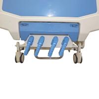 China Four Crank Manual Hospital Nursing Patient Bed  Controll Caster Epoxy Coated for sale