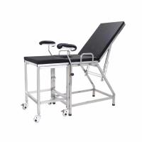 China Stainless Steel Simple Black Obstetric Table Gynecological Examination Bed for sale