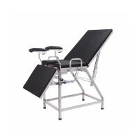 China Stainless Steel Simple Black Obstetric Table Gynecological Examination Bed for sale
