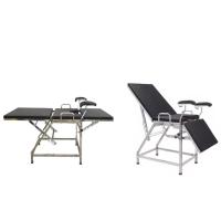 China Stainless Steel Simple Black Obstetric Table Gynecological Examination Bed for sale