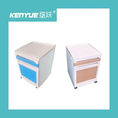 China ABS material steel column bedside table two colors hospital dedicated for sale